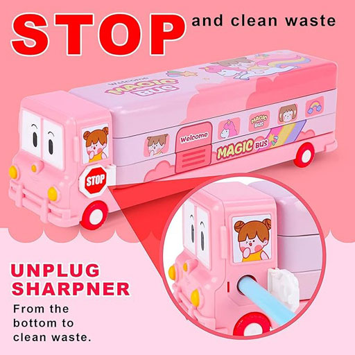 Bus Shape Stationery Box - Desidelights